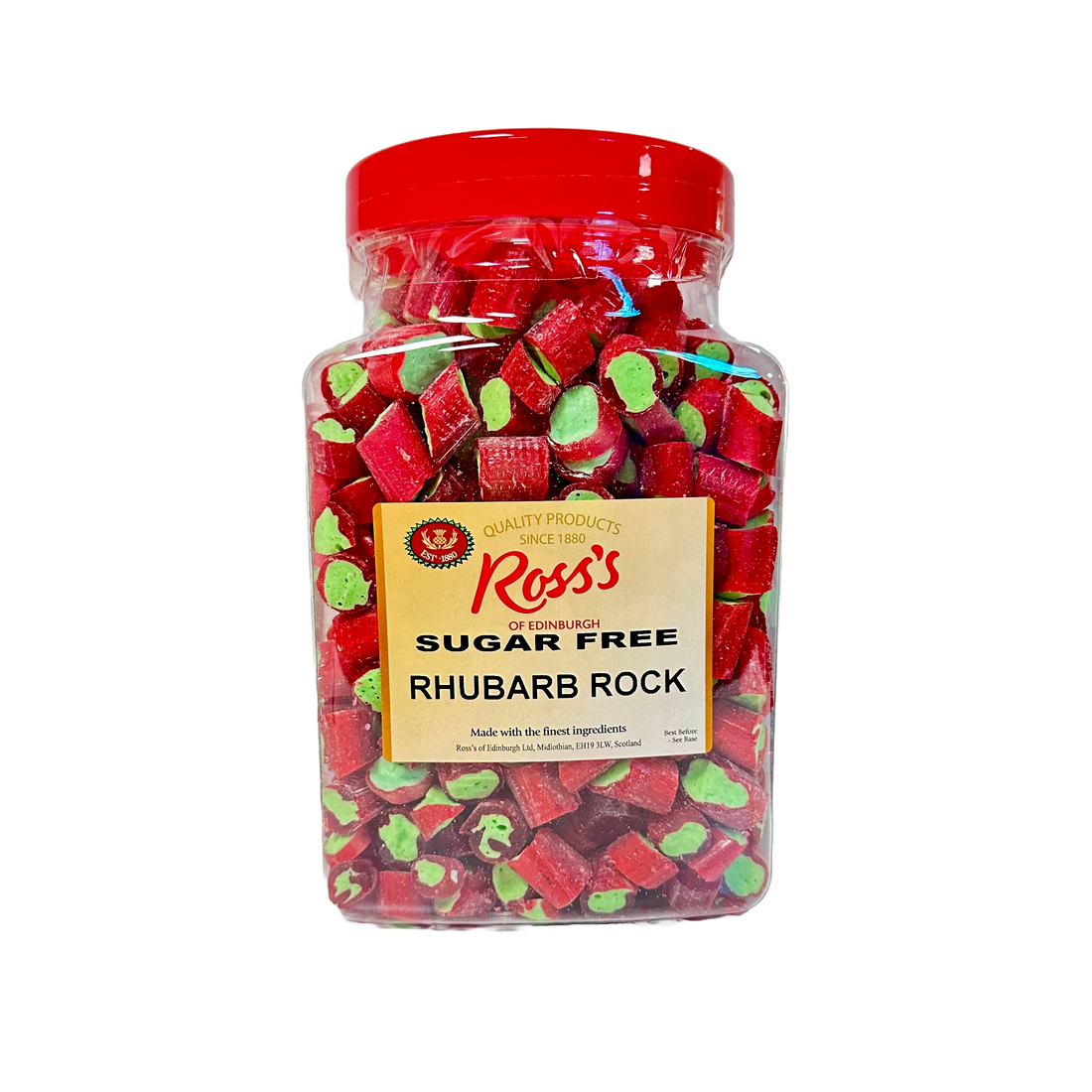 Sugar Free Rhubarb Rock – Ross's of Edinburgh Ltd